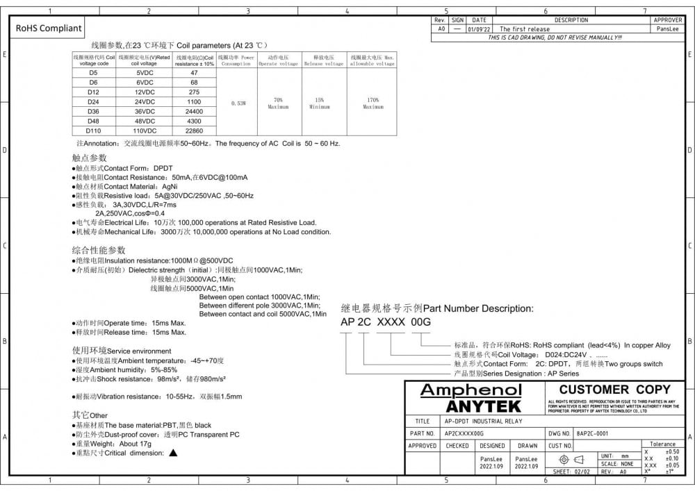 AP2CD02400G technical drawing page 2