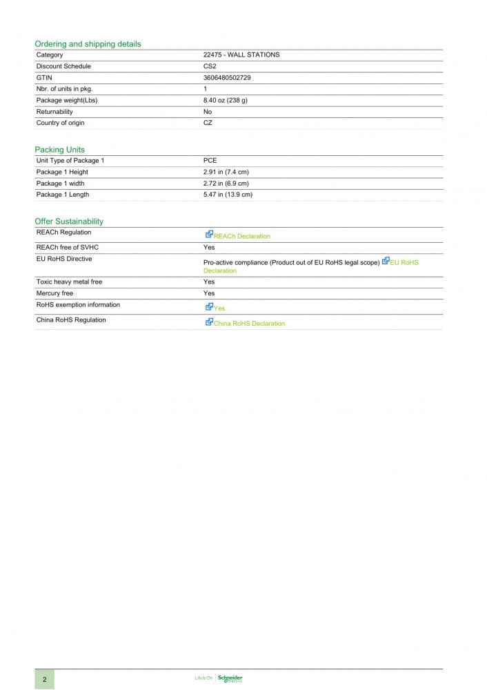 XALK03H7 technical document page 2