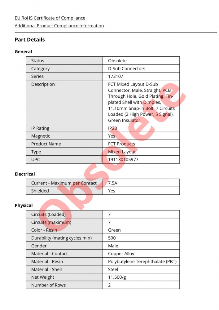 MOLEX 1731071121 drawing, page 2