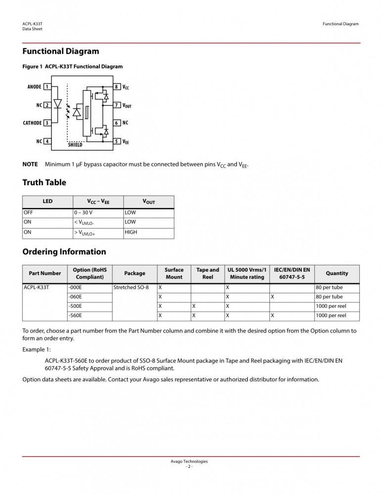 ACPL-K33T-500E datasheet page 2