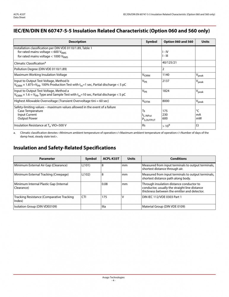 ACPL-K33T-500E datasheet page 4