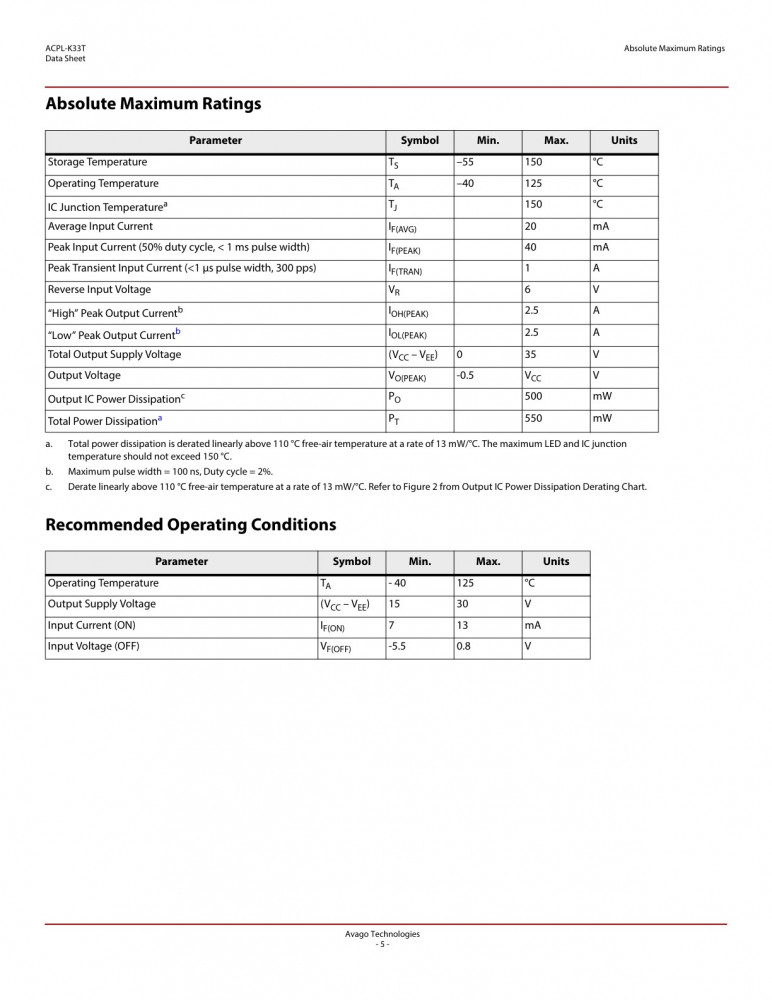 ACPL-K33T-500E datasheet page 5