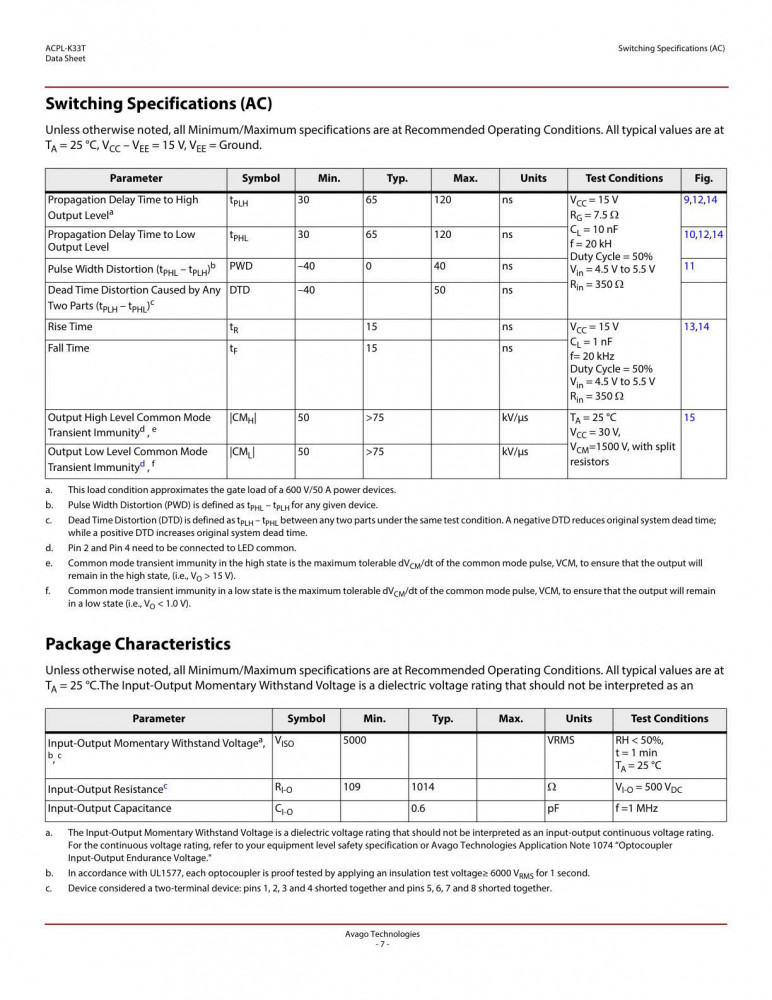 ACPL-K33T-500E datasheet page 7