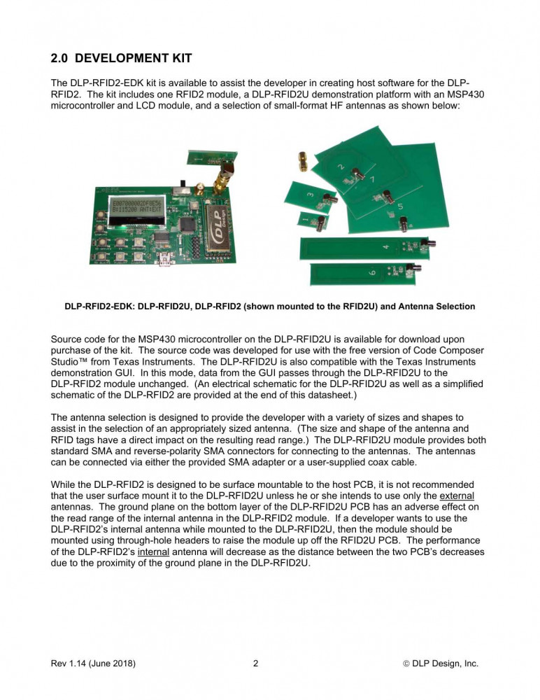 DLP-RFID2 technical document page 2
