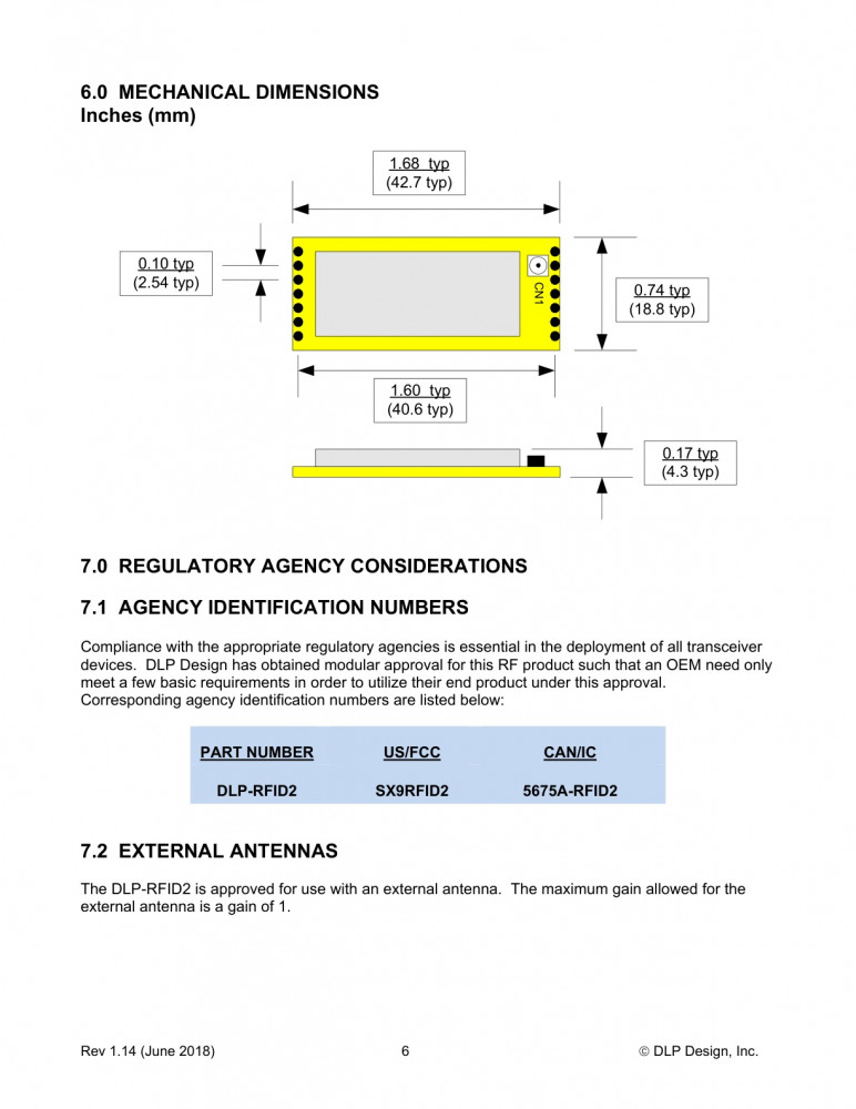 DLP-RFID2 technical document page 6
