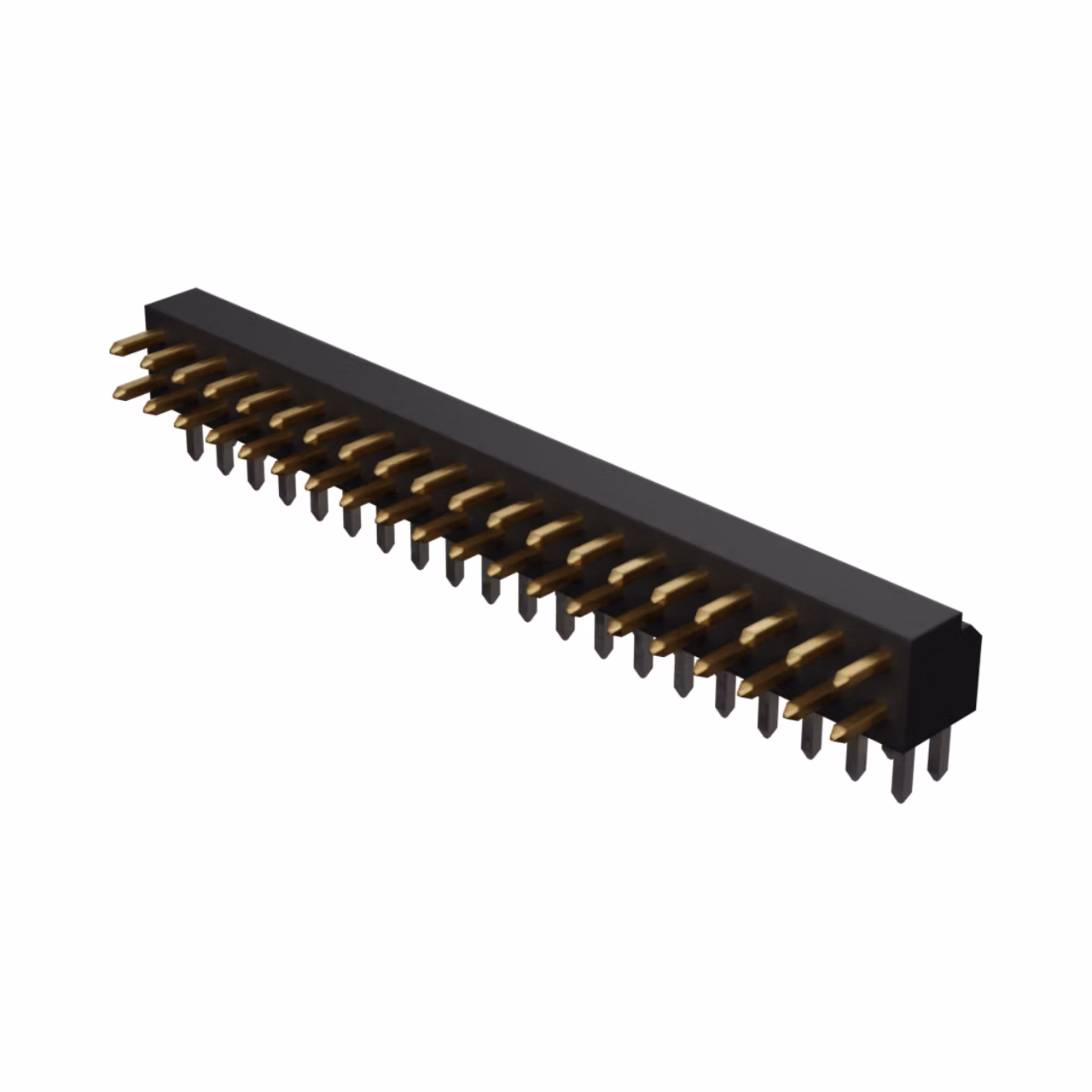 2.00mm Pitch Milli-Grid Header, Right-Angle, Through Hole, 40 Circuits, 0.38µm Gold (Au) Plating, Mating Pin Length 2.60mm, Tail Length 3.00mm, Tray, Lead-Free for sale