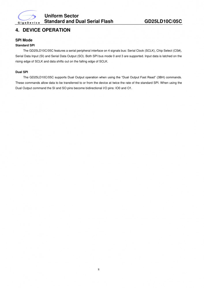 GD25LD05C datasheet page 8