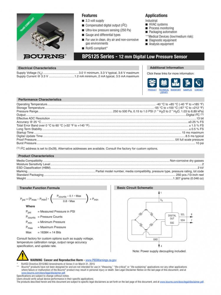 BPS125 datasheet page 1