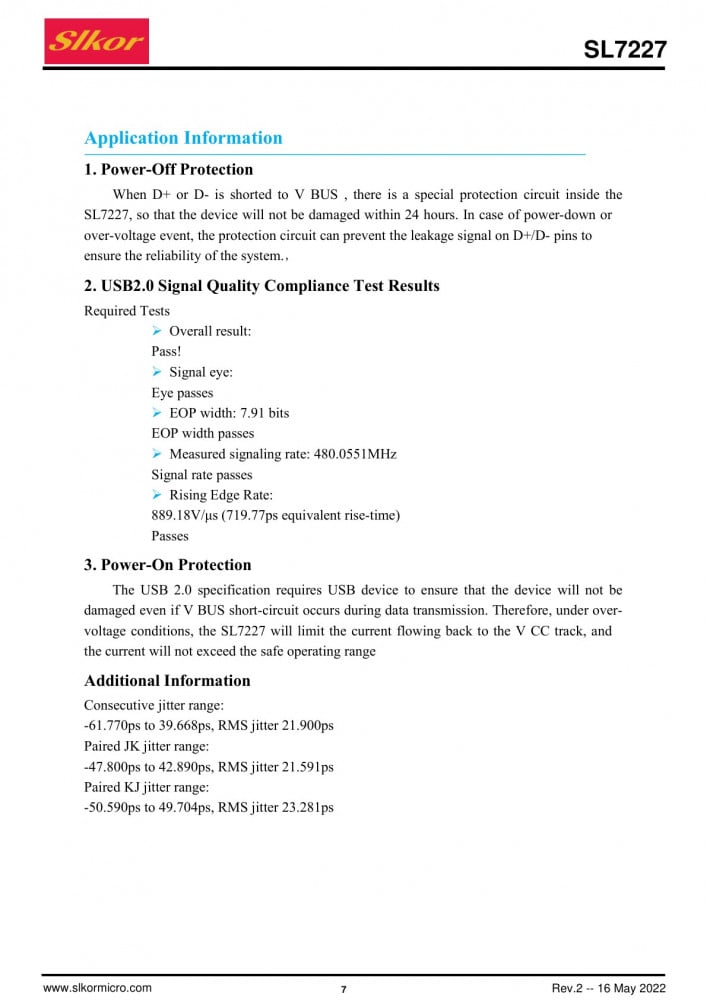 SL7227XV10 datasheet page 7