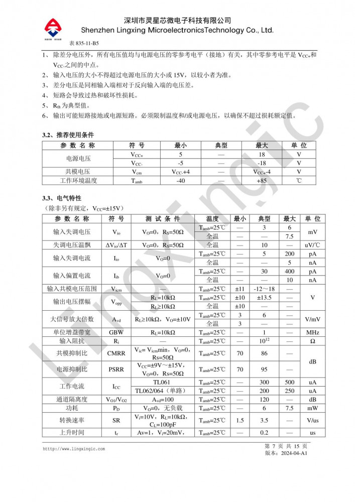 TL061CDR(LX) datasheet page 7
