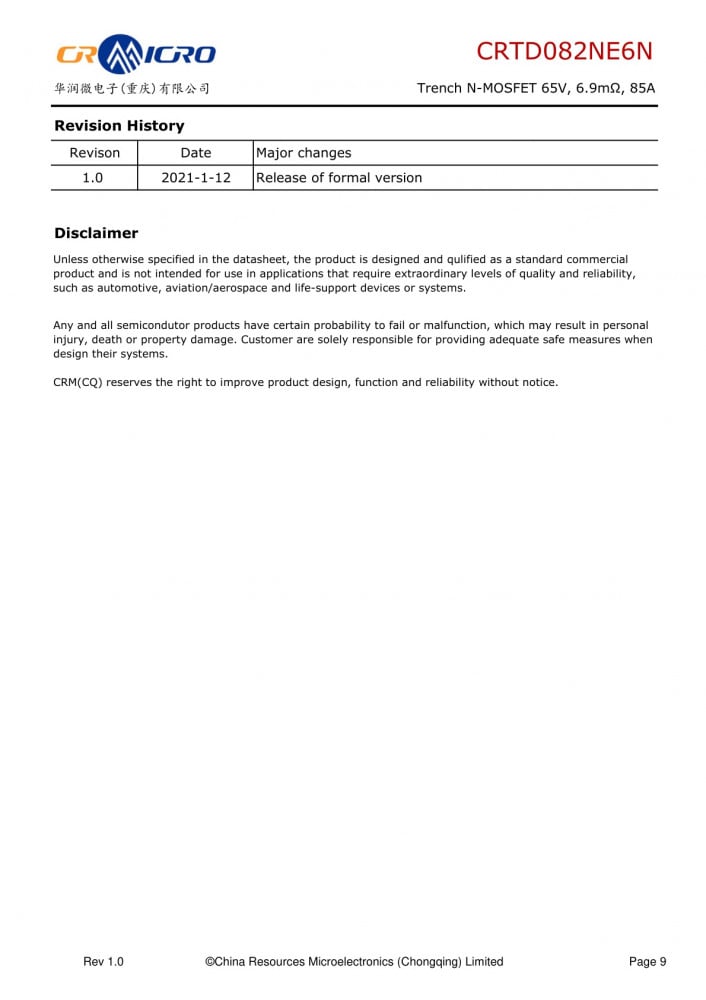 CRTD082NE6N datasheet page 9