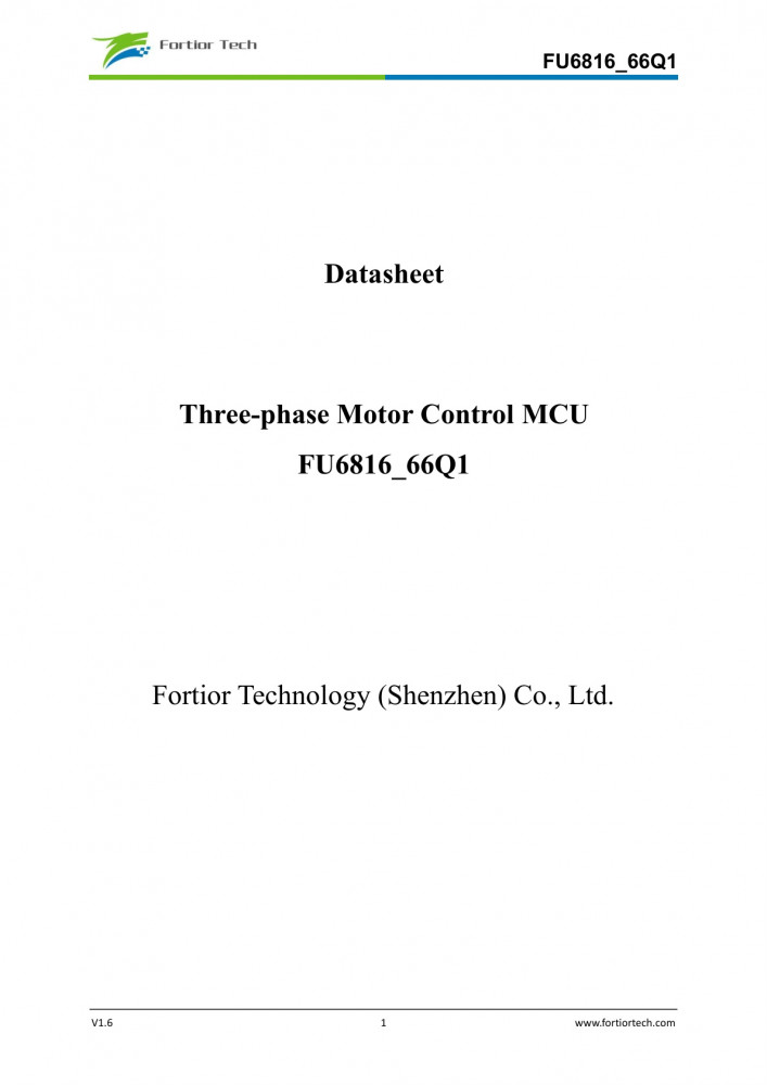 FU6816Q1 datasheet page 1