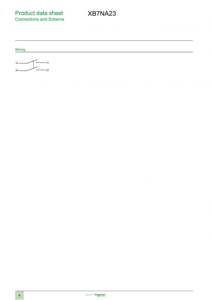 XB7NA23 technical document page 6