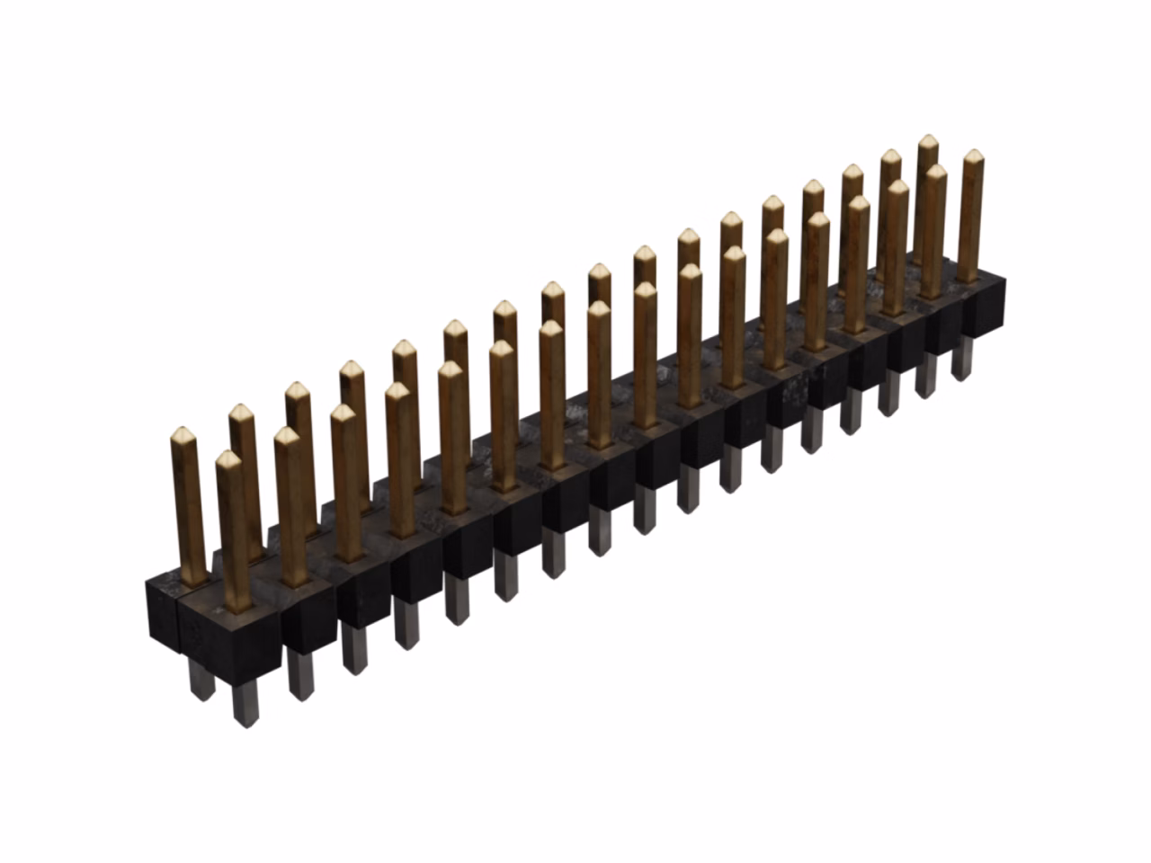 C-Grid Header, 2.54mm Pitch, Through Hole, Dual Row, Vertical, 34 Circuits, 0.38µm Gold (Au) Plating, Tray Packaging, Lead-Free for sale