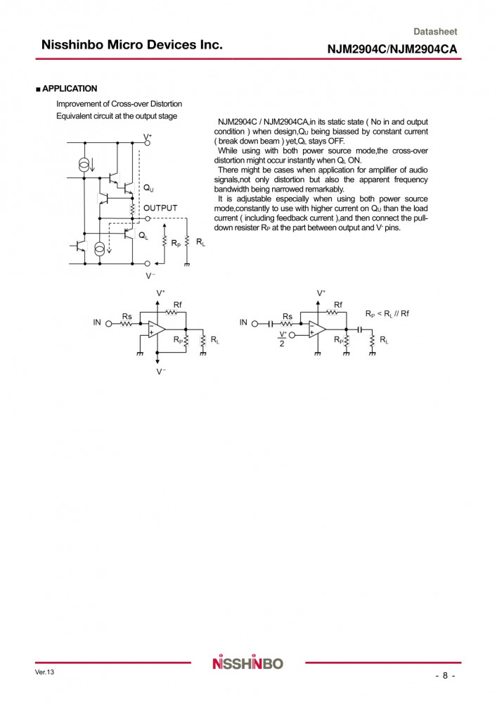 NJM2904C datasheet page 8