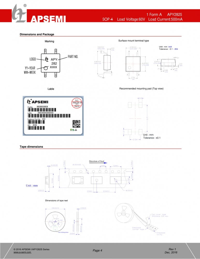 APY282S datasheet page 4