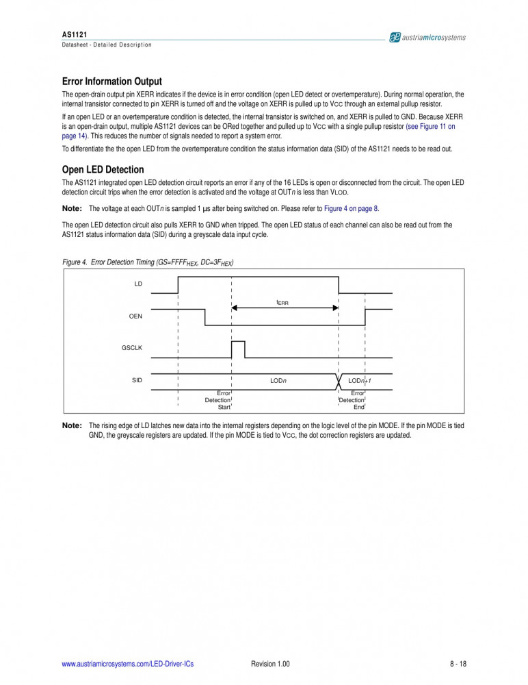 AS1121 technical document page 8