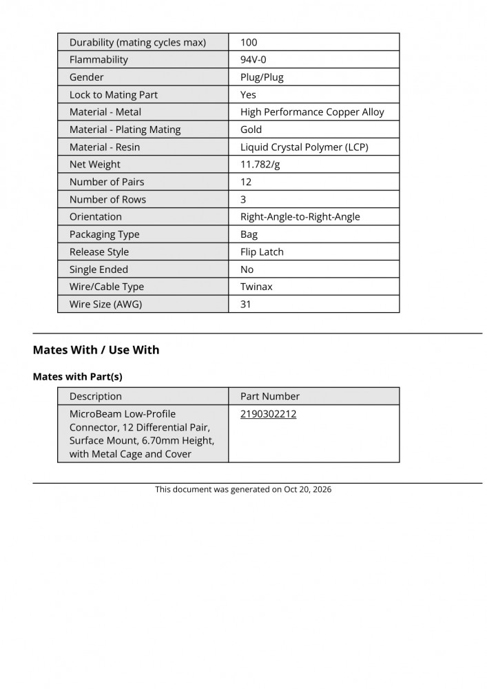 MOLEX 2216350200 technical document preview, page 3