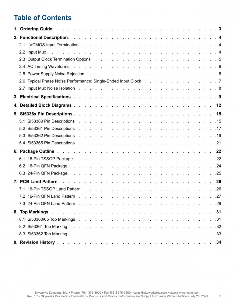 SI53361-B-GMR datasheet page 2