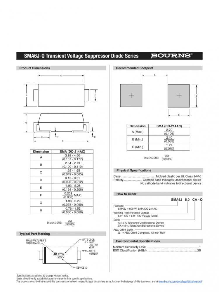 BOURNS SMA6J-Q datasheet page 4