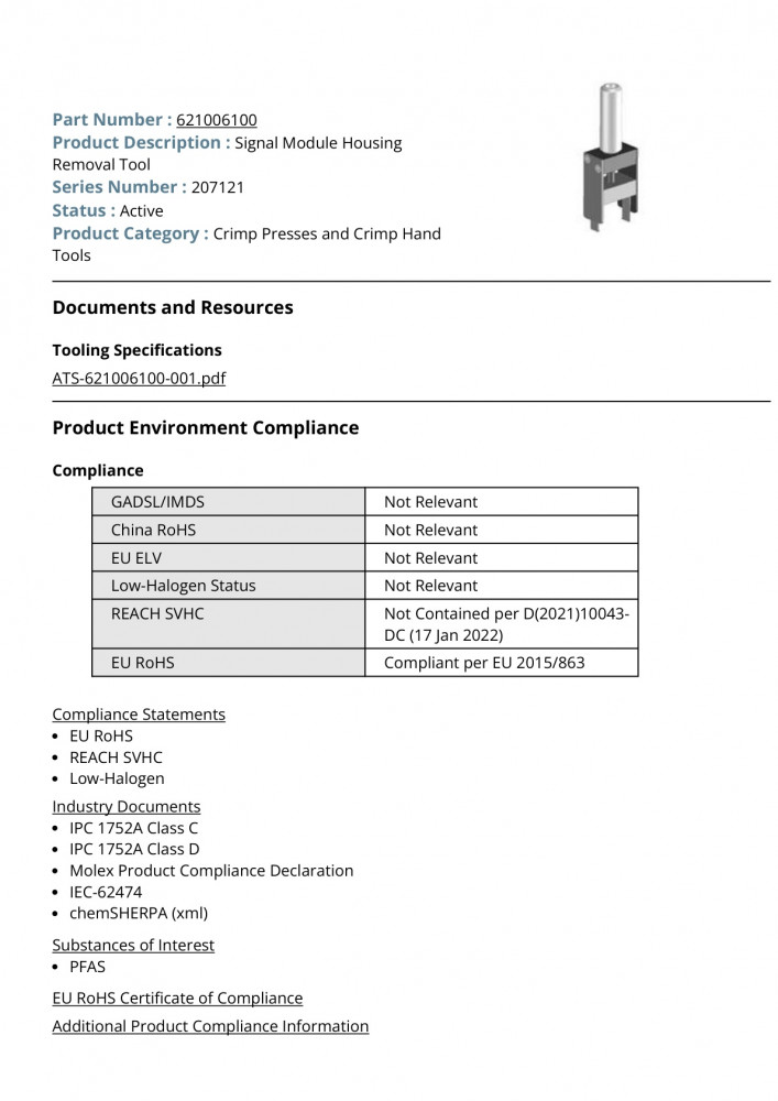 Tooling document page 1