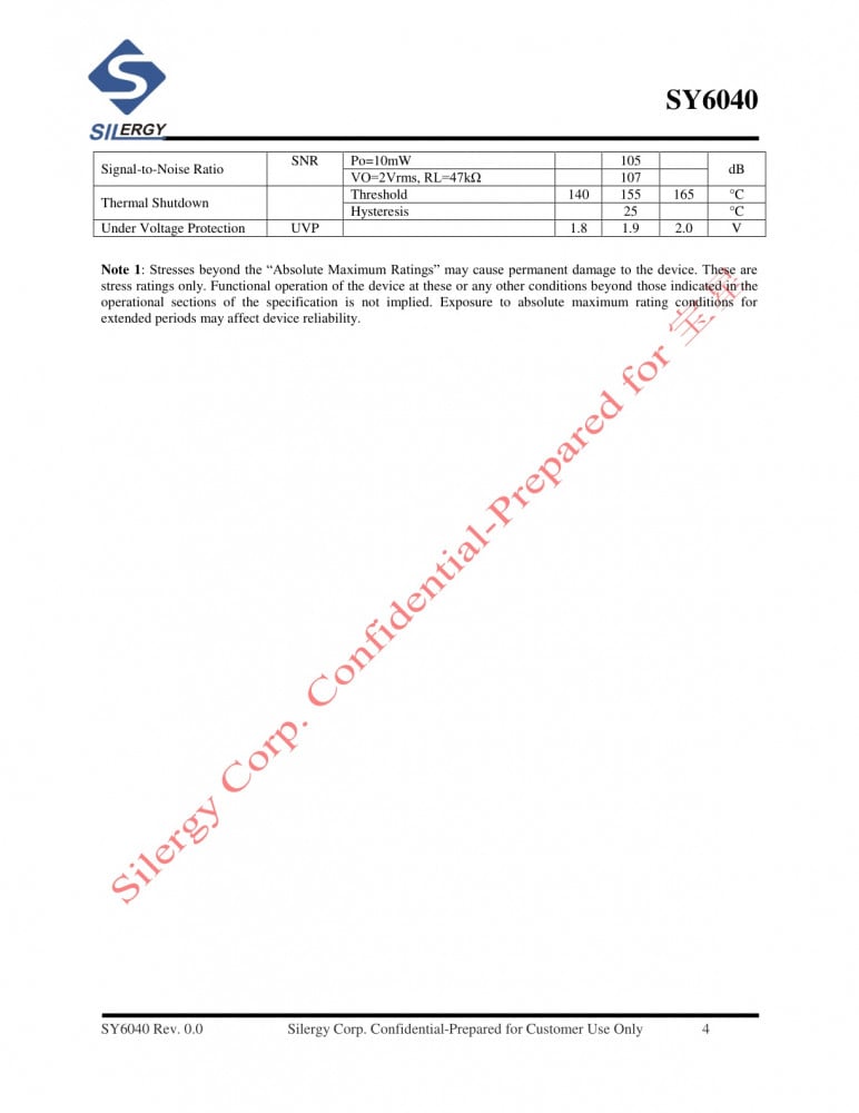 SY6040QDC datasheet page 4