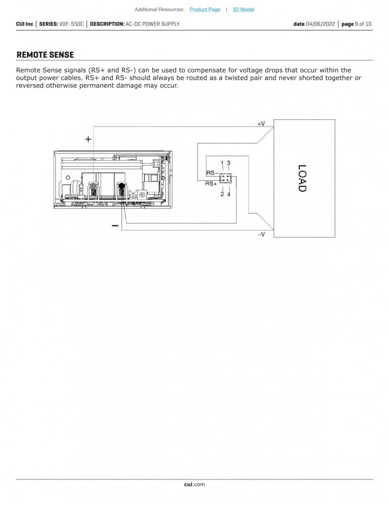 VOF-550C series datasheet page 9