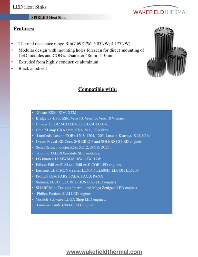 SPIRLED product documentation page 1