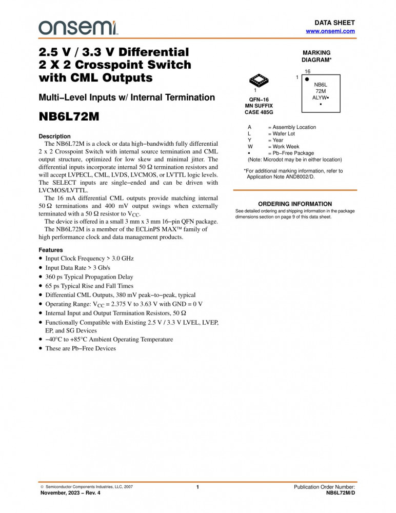 NB6L72M technical document page 1
