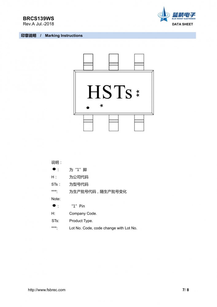 BRCS139WS datasheet page 7
