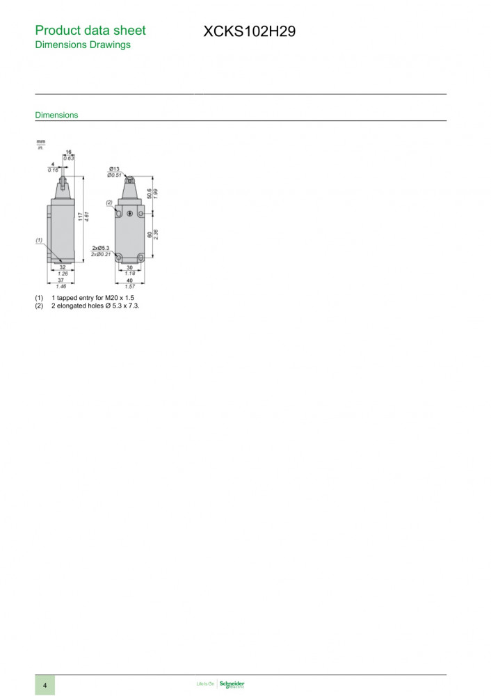 XCKS102H29 technical document page 4