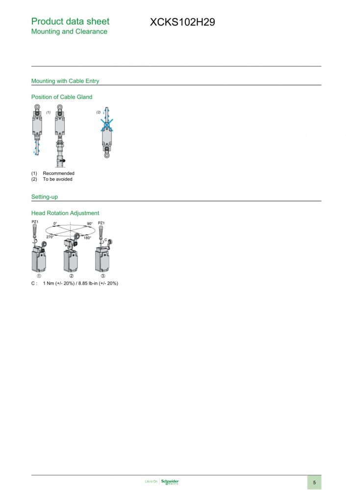 XCKS102H29 technical document page 5