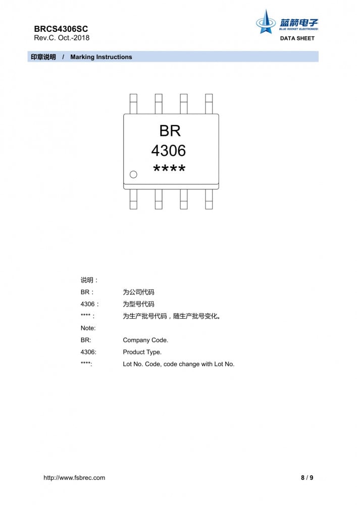BRCS4306SC datasheet page 8