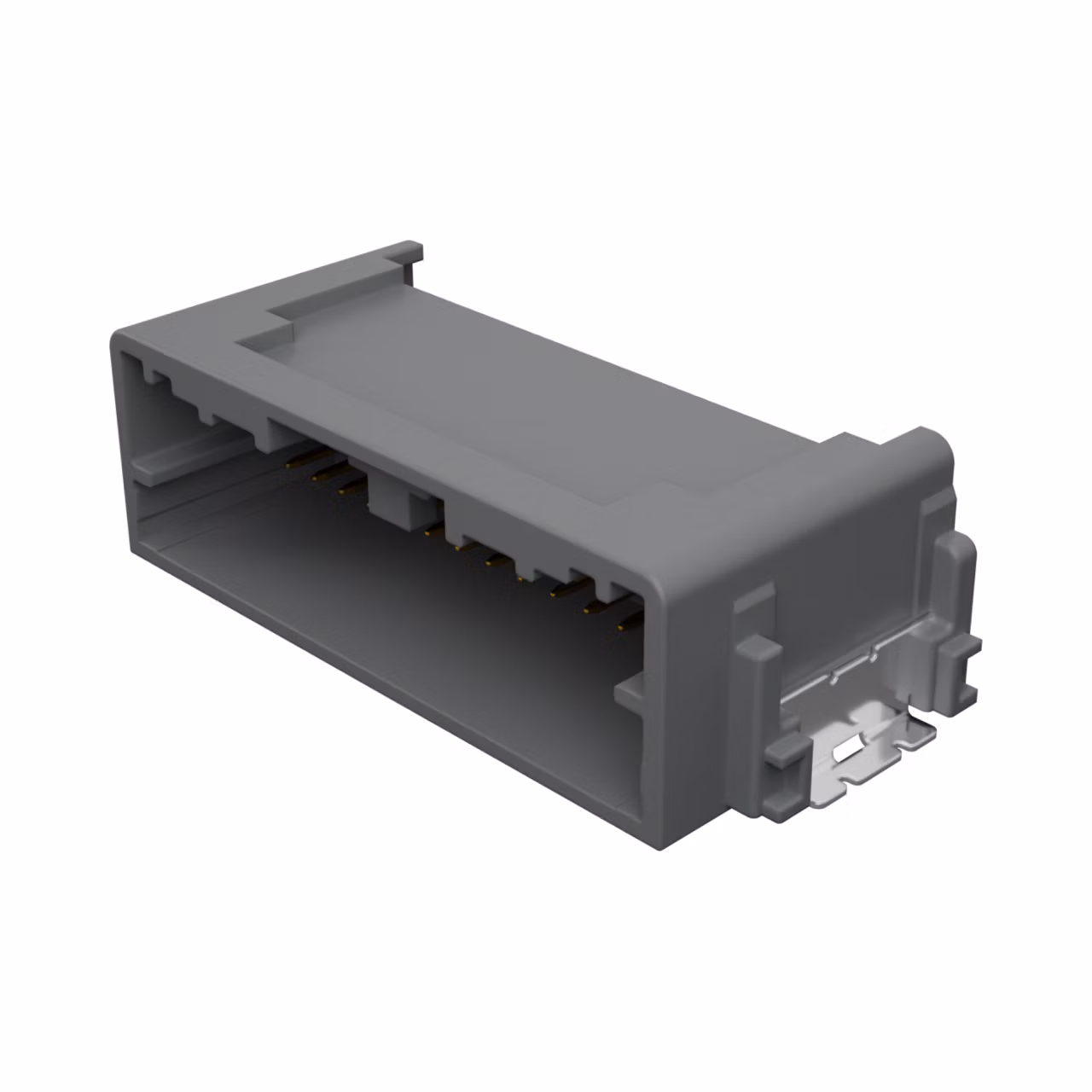 Mini50 Unsealed Header, UL 94 HB, Right-Angle, SMT, Dual Row, 24 Circuits, Gold (Au) Plating, Polarization Option B, Gray, Tube for sale