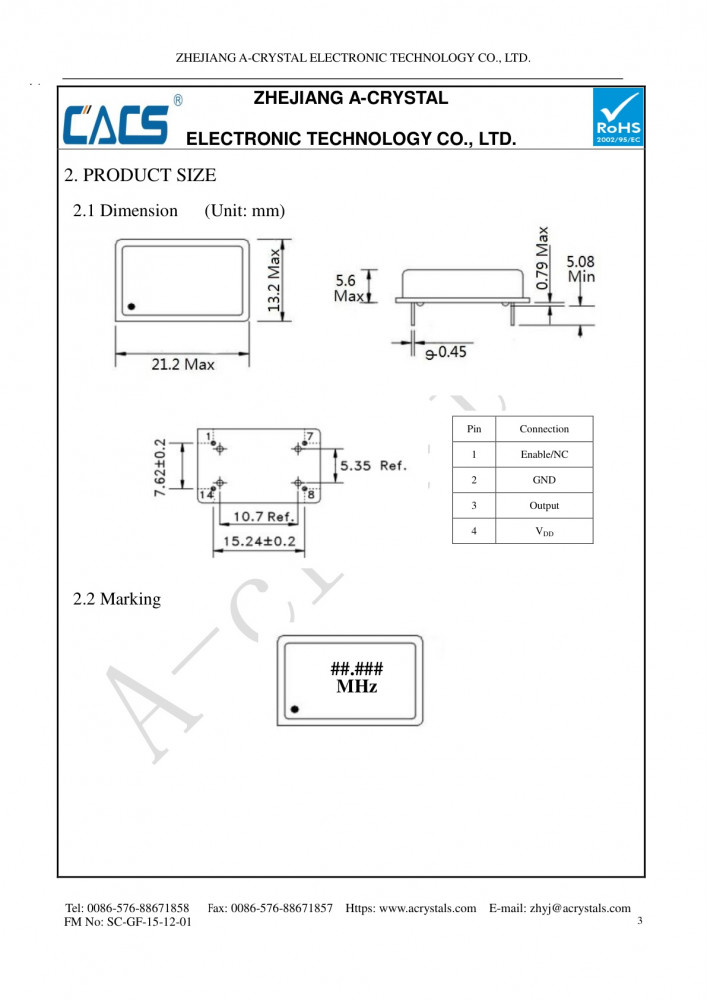 POSCD14P specification page 3