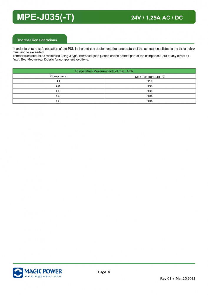 MPE-J035(-T) specification page 8