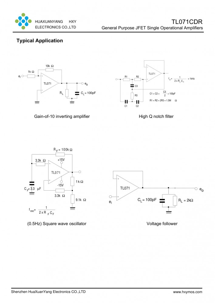 TL071CDR-HXY datasheet page 3
