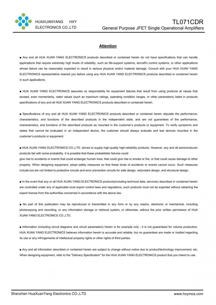 TL071CDR-HXY datasheet page 5