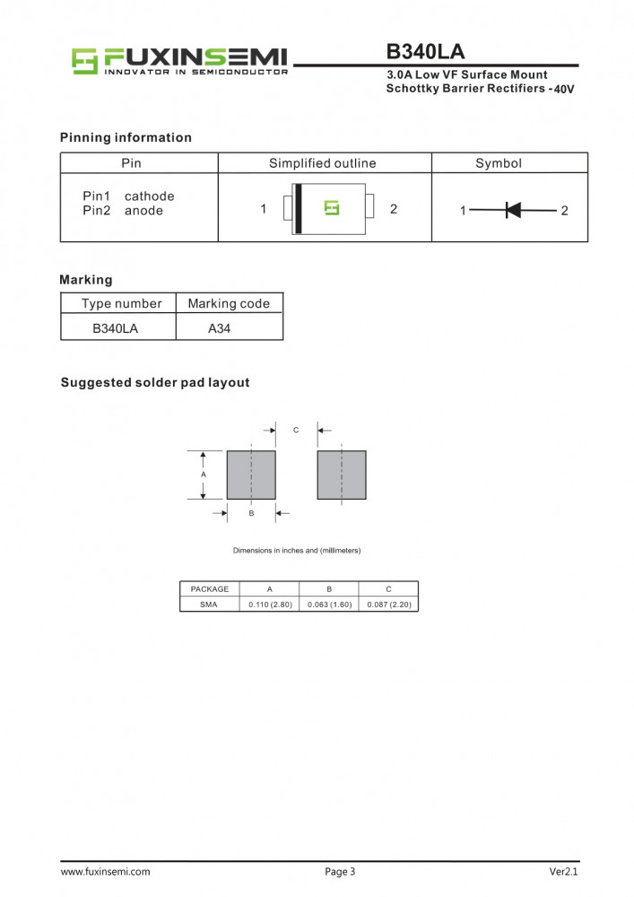 B340LA technical document page 3