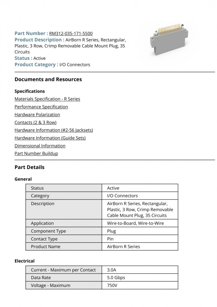 RM312-035-171-5500 technical document page 1