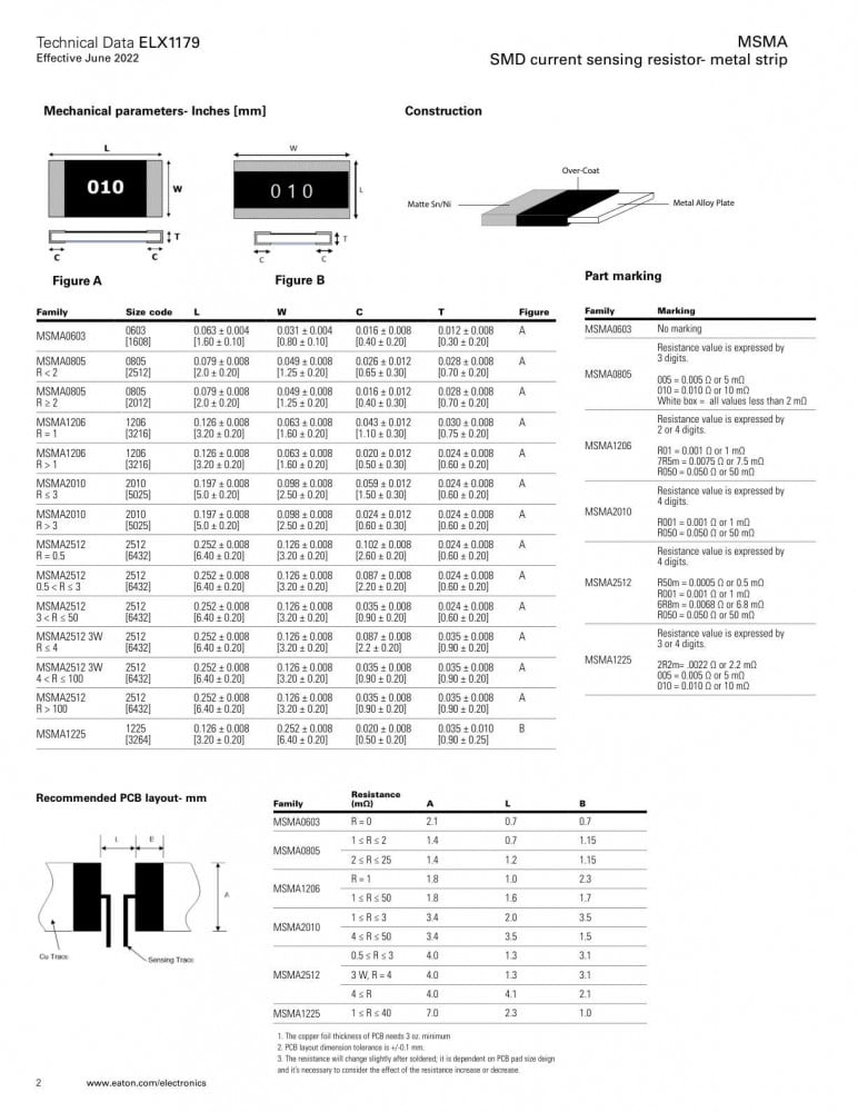 EATON MSMA datasheet page 2