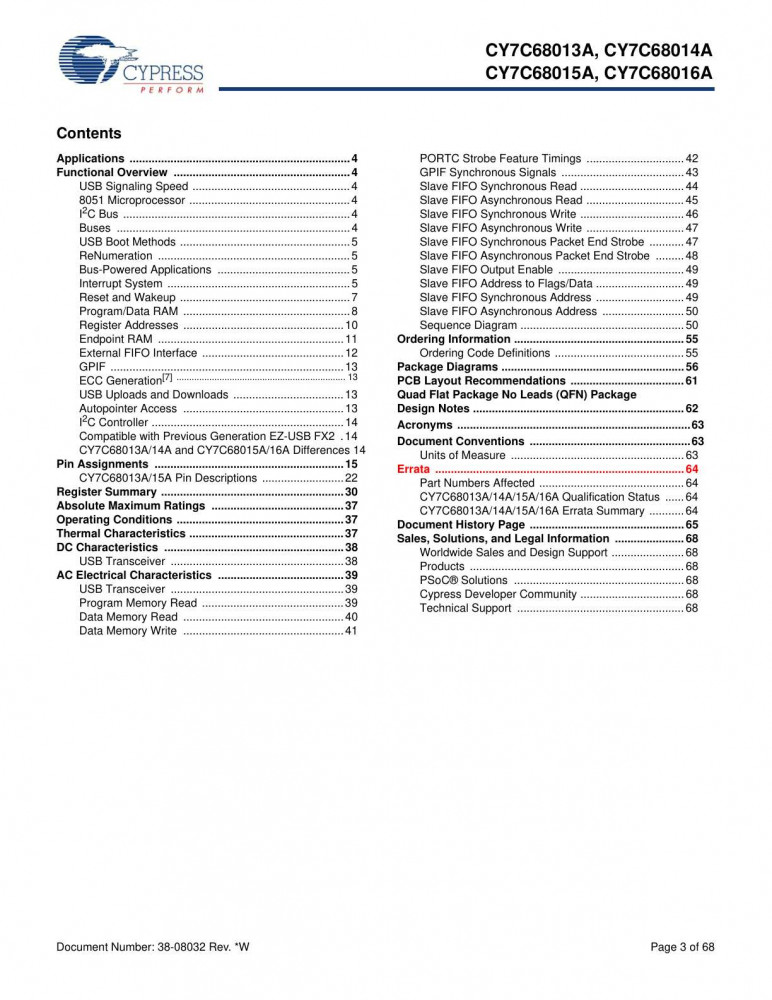 CY7C68013A datasheet page 3