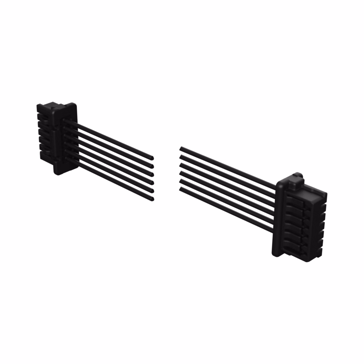 OneBlade-to-OneBlade Off-the-Shelf (OTS) Cable Assembly, 1.00mm Pitch, Single Row, 300.00mm Length, Tin (Sn) Plating, 6 Circuits, Black for sale