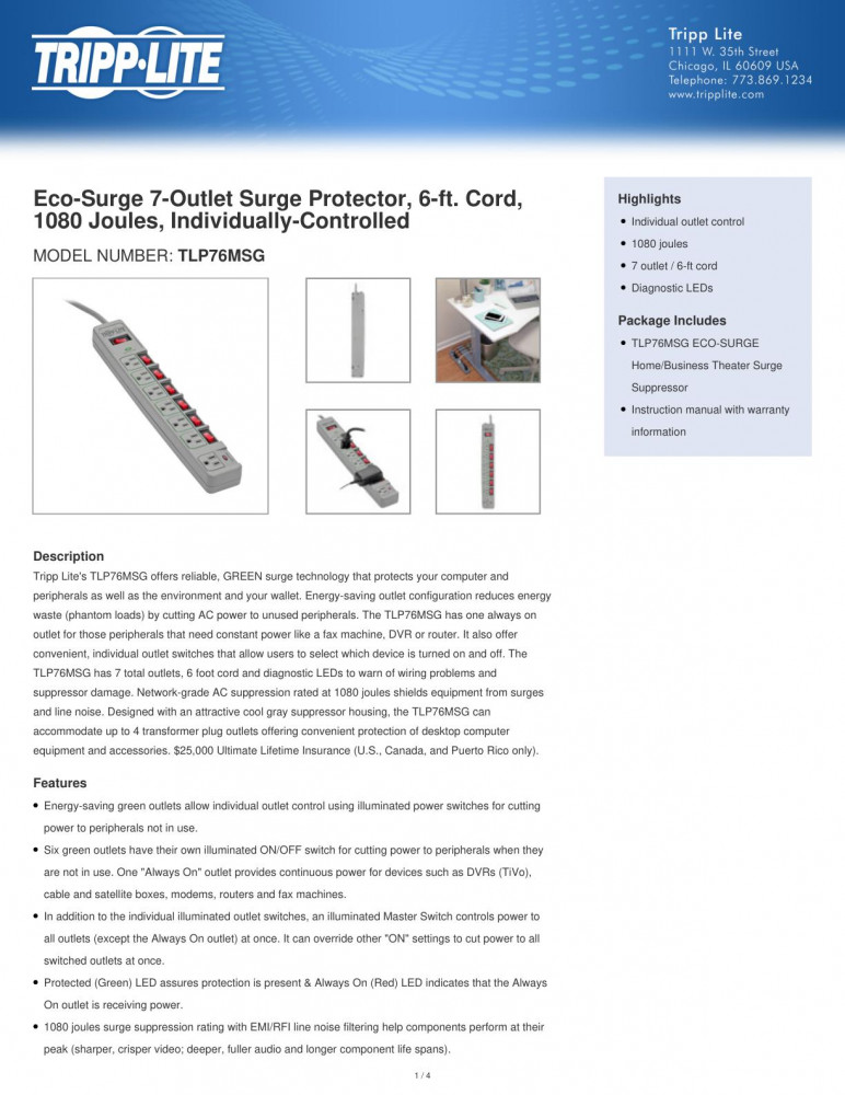 TLP76MSG documentation page 1