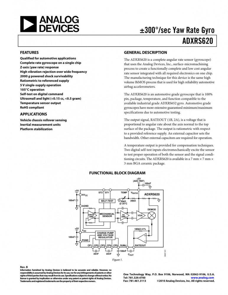 ADXRS620 datasheet page 1