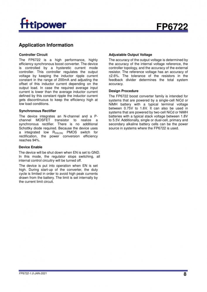 FP6722S6 datasheet page 8