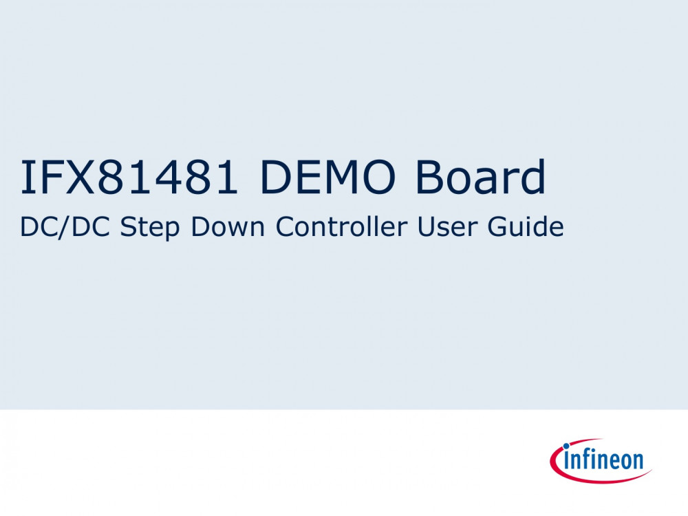 IFX81481 evaluation board guide page 1