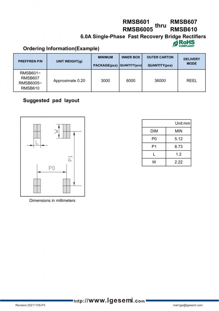 RMSB610 datasheet page 3