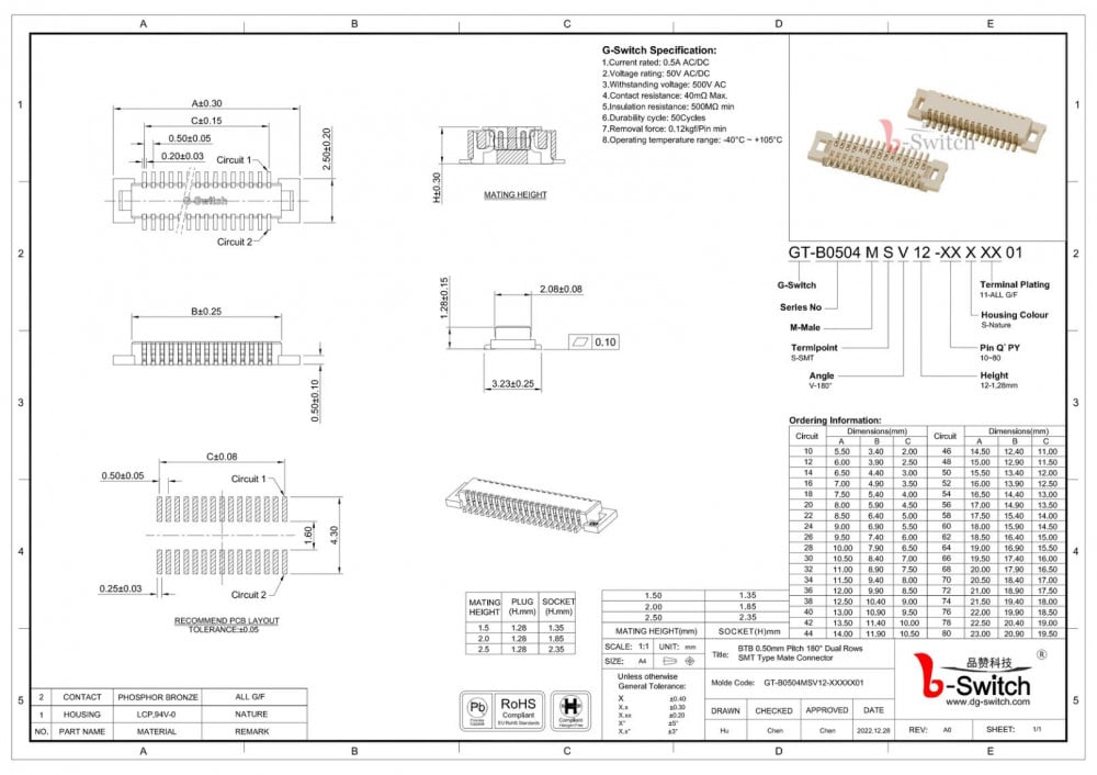 GT-B0504MSV12-60S1101 technical document preview