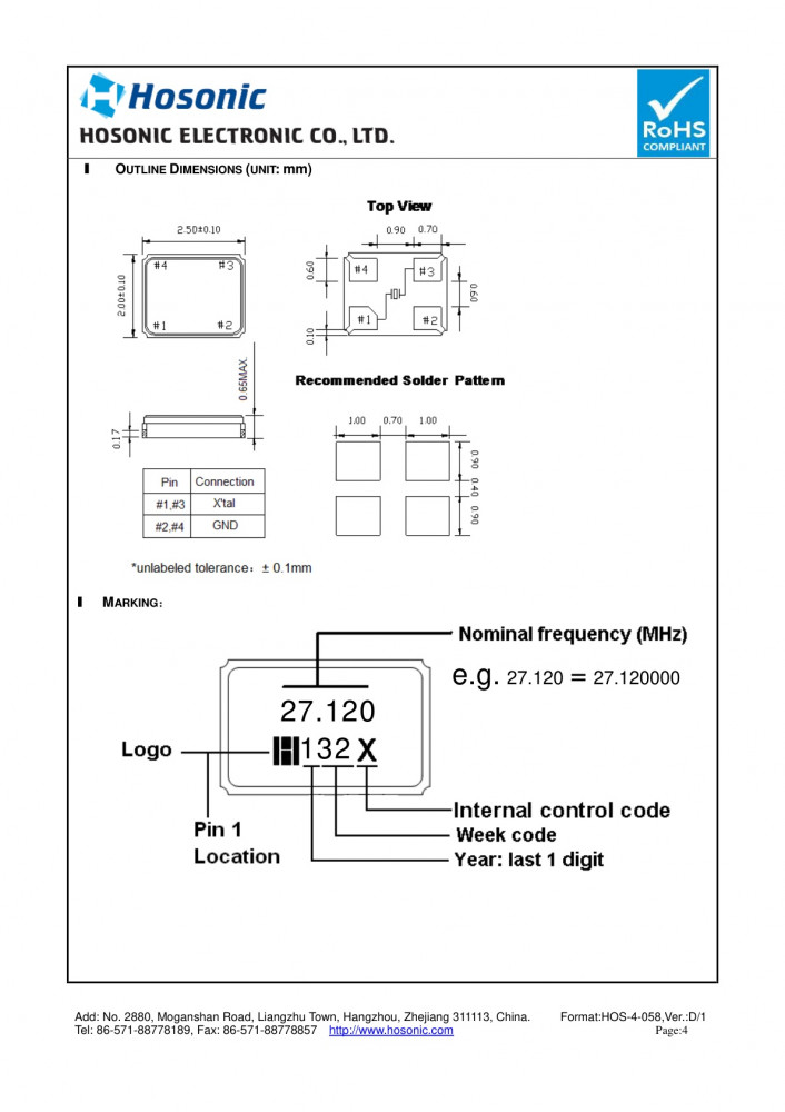 HOSONIC E2SB27E0X000CE specification page 4